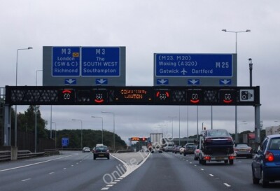 Photo 6x4 M25 junction 12 - M3 junction 2 Thorpe/TQ0168 c2010 | eBay UK