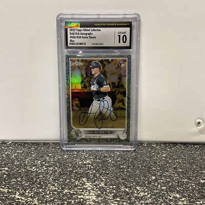2022 Topps Gilded GAVIN SHEETS CSG 10 Gold Etch RC Auto Blue Parallel ...