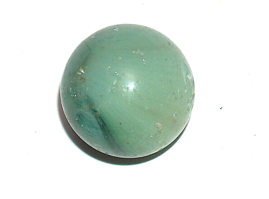 Vintage 5/8" Old Solid Green Marble with Pontil Mark Unknown Material ...