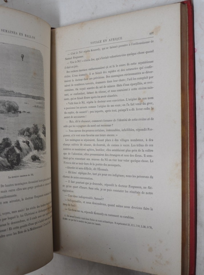 Jules Verne Edition Hetzel Cinq Semaines en Ballon initiales rouge | eBay