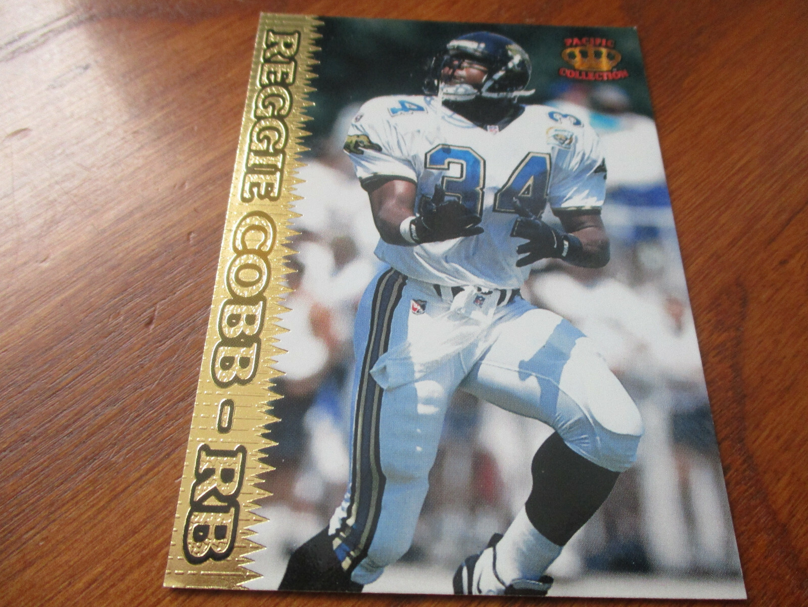 reggie cobb (jacksonville jaguars - rb) 1995 pacific card #14 nr/mint ...
