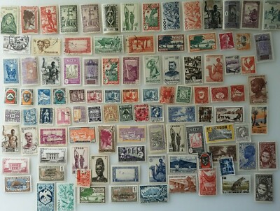 French Colonies Pre Independence Stamp Collection- 100 to 1500 ...
