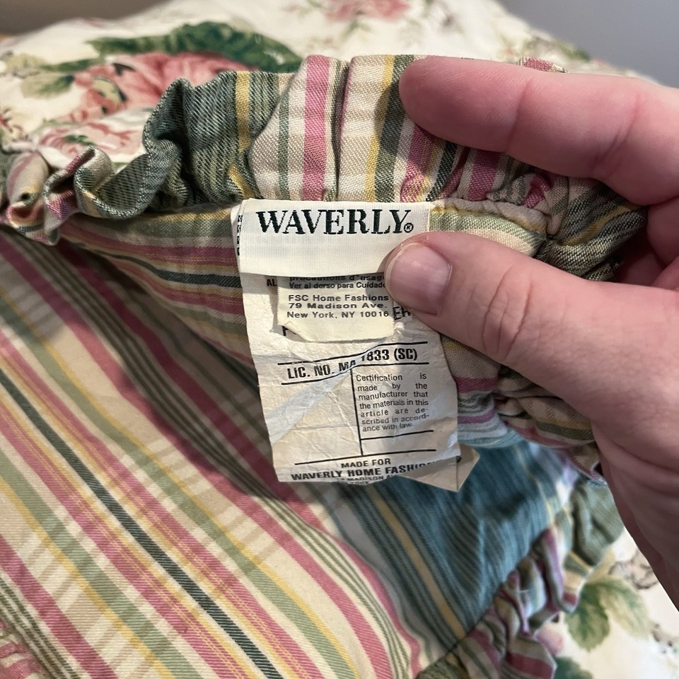 Waverly Spring Romance Sage Rose Queen Comforter Reversible 2 Shams ...
