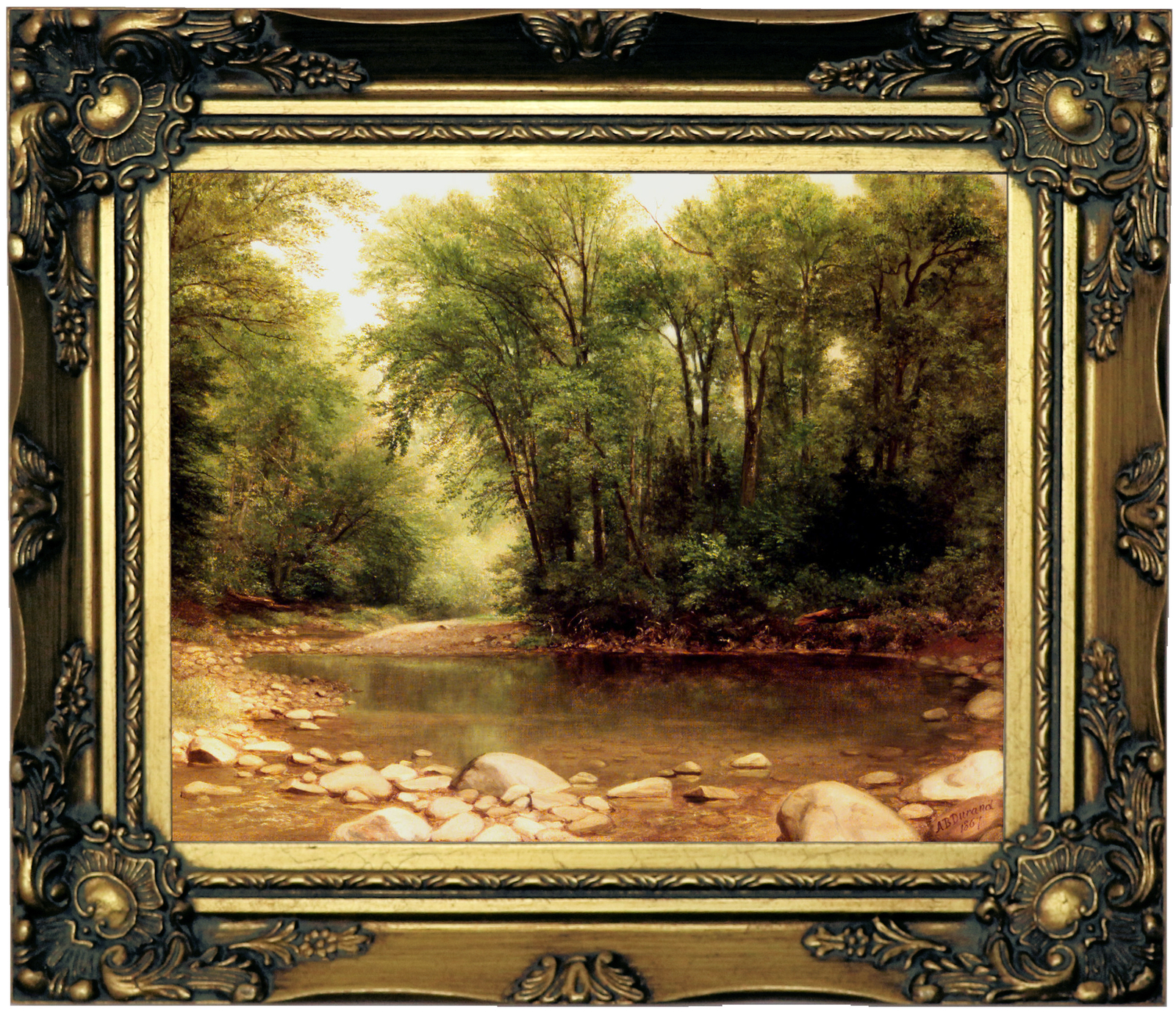 Durand Landscape 1867 Wood Framed Canvas Print Repro 8x10 | eBay