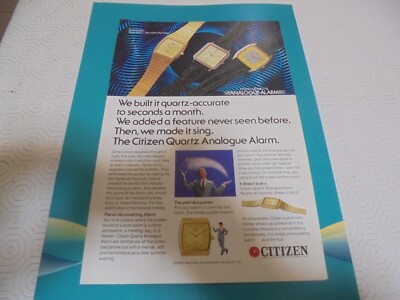 1983 advertising CITIZEN Quartz Analog-alarm Watches original print ad ...