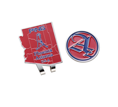 PING Japan Golf Ball Clip Marker AC-F2405 Mr. Ping Arizona AZ Red | eBay