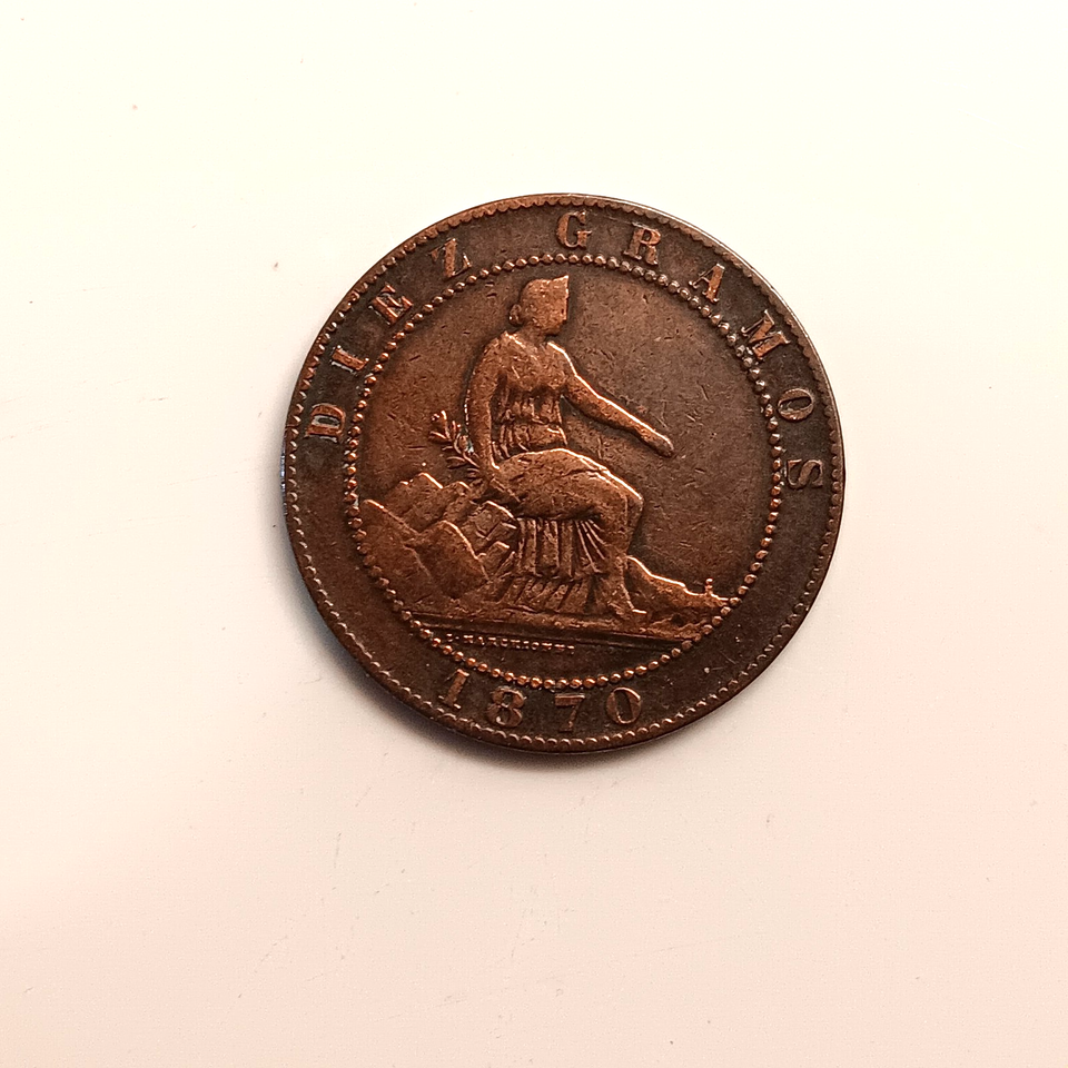 Coin 1870 Spain cien piezas en kilog diez centimos | eBay