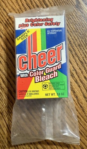 Cheer With Color Guard Bleach Laundry Detergent Sample Size 1990s ...