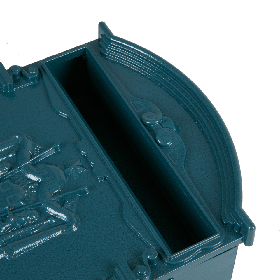 LARGE VINTAGE OUTDOOR LOCKABLE LETTER POST BOX MAILBOX WALL MOUNTED ...