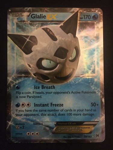 Pokémon XY Breakthrough Glalie EX 34/162 Holo Ultra Rare EX | eBay