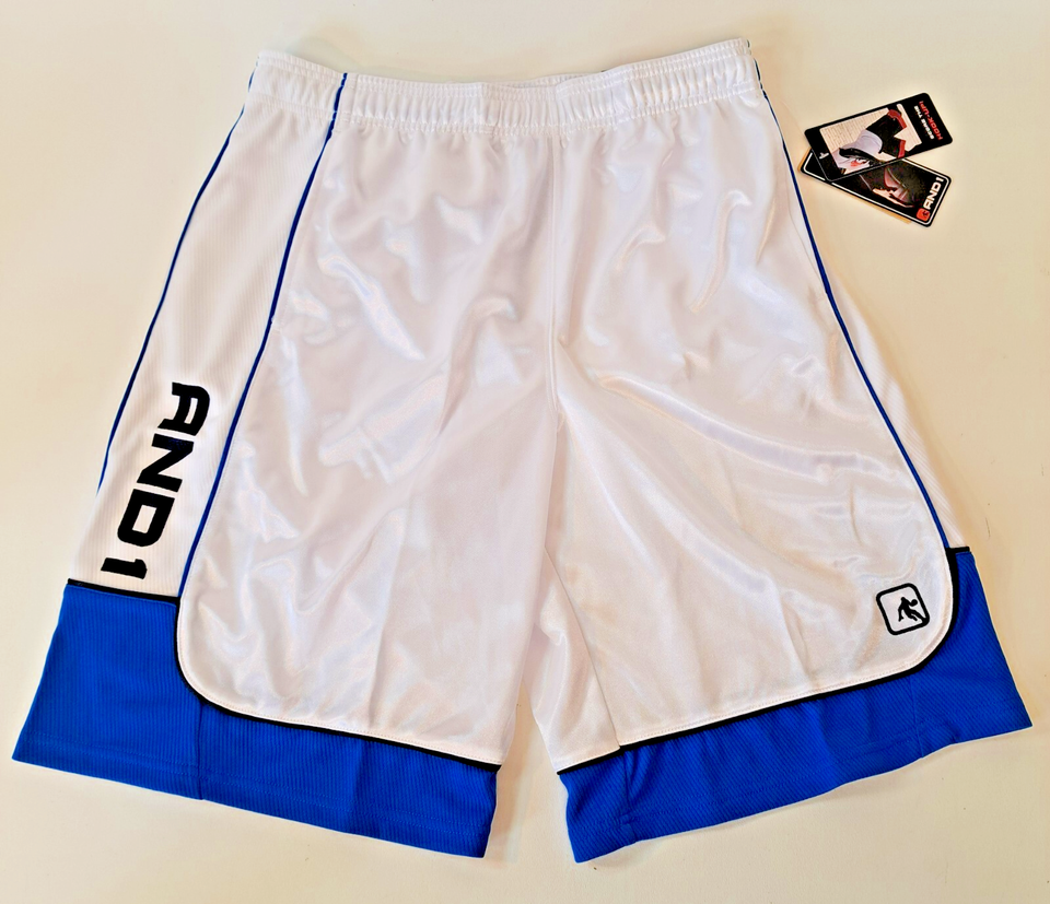 3XL And1 Mens Basketball Gym Workout Shorts 3XL Blue White 48"-50 ...