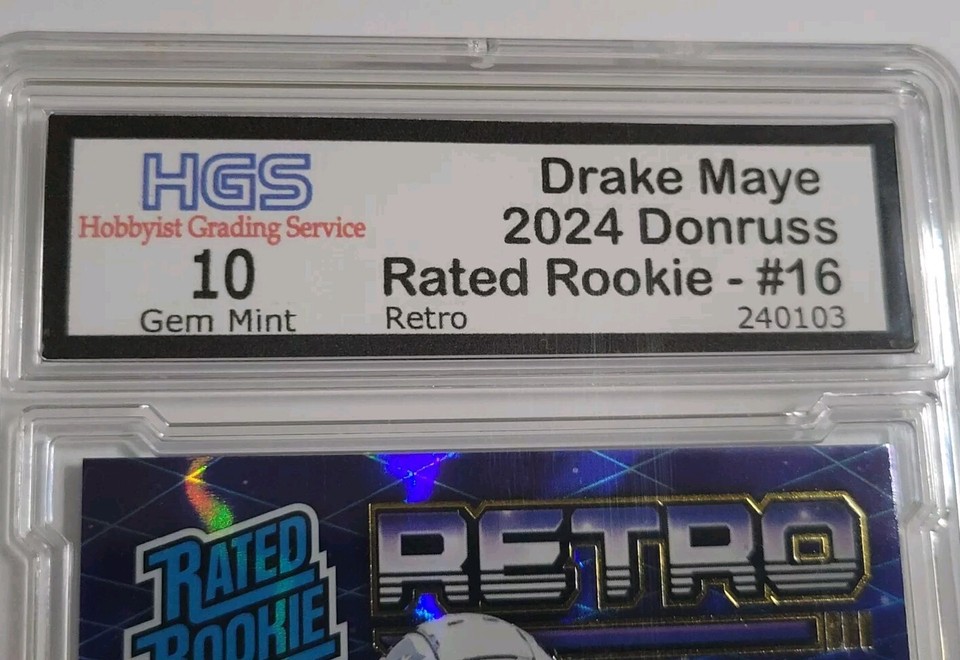 2024 Drake Maye Panini Donruss Rated Rookie Retro - HGS 10 GEM Mint | eBay