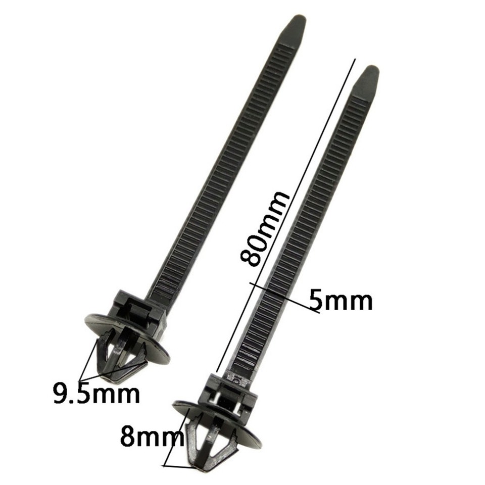 Car Line Cable-Ties Zip Wrap Push Rivet Clip Wiring Loom Harness ...