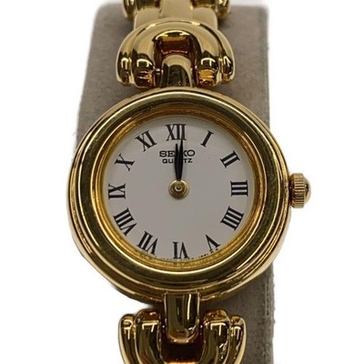 SEIKO quartz wristwatch, analog, stainless steel WHT GLD | eBay