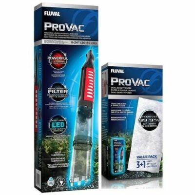 Fluval ProVac Mains Powered Power Gravel Cleaner Aquarium Fish Tank LED ...