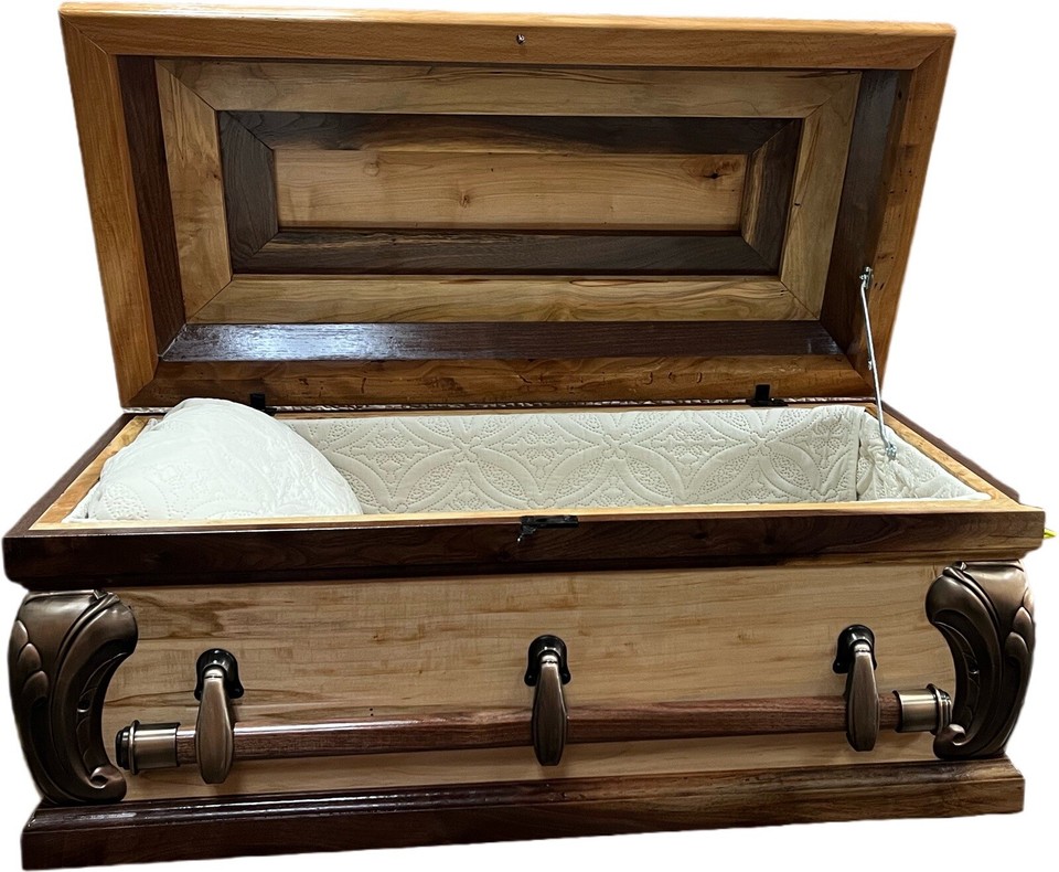Very Elegant Solid Wood Maple Walnut Pet Casket Made in USA KY Proud | eBay