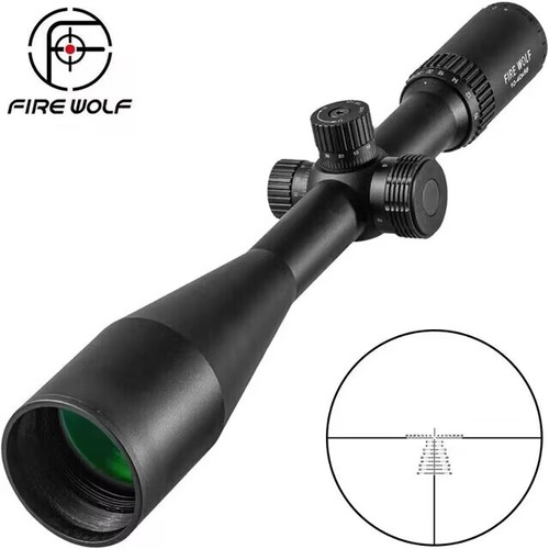 New 10-40X56 Riflescope Hunting Gun Scope Tactical Glass Reticle Rifle ...