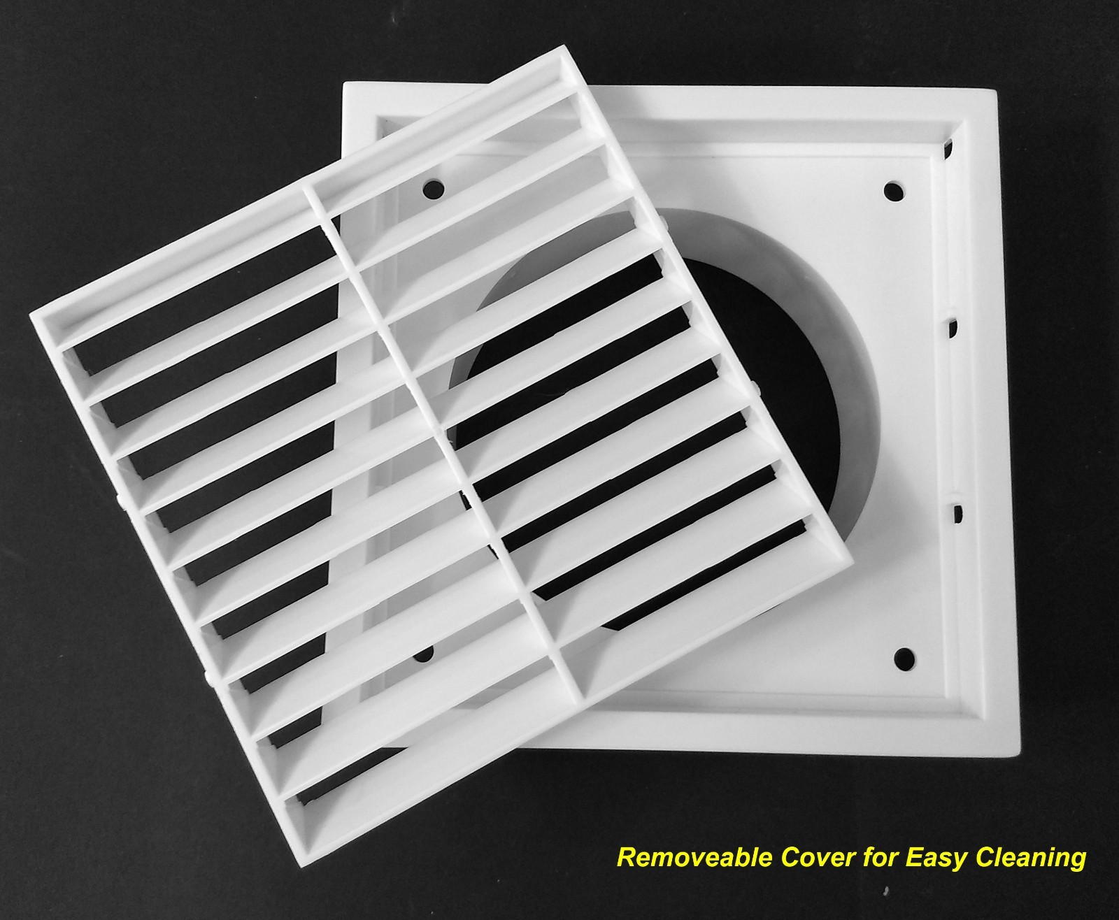 100mm Spigot Louvred Ducting Ventilator Air Vent White Plastic ...