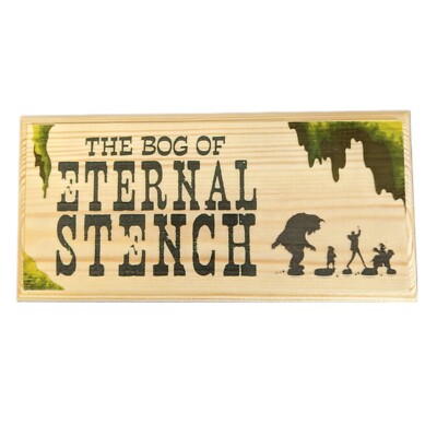 The Bog Of Eternal Stench Sign Wooden Labyrinth Toilet Plaque Bathroom ...