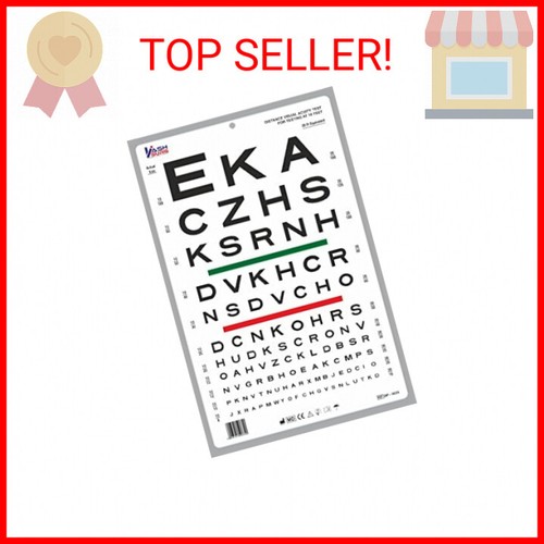 Snellen Visual Acuity Eye Chart for 10 Feet Chart 14 x 9 Inches | eBay