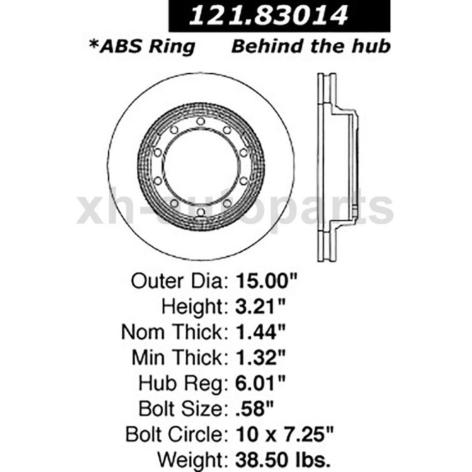 Fits 2011~2019 Ford F59 2X Front C-Tek Disc Brake Rotor | eBay