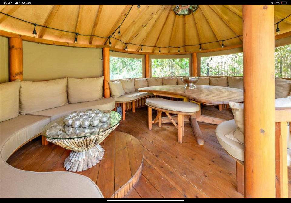 Luxury thatched Garden Room/Building/Yurt/Hut/Gazebo with sides+power ...