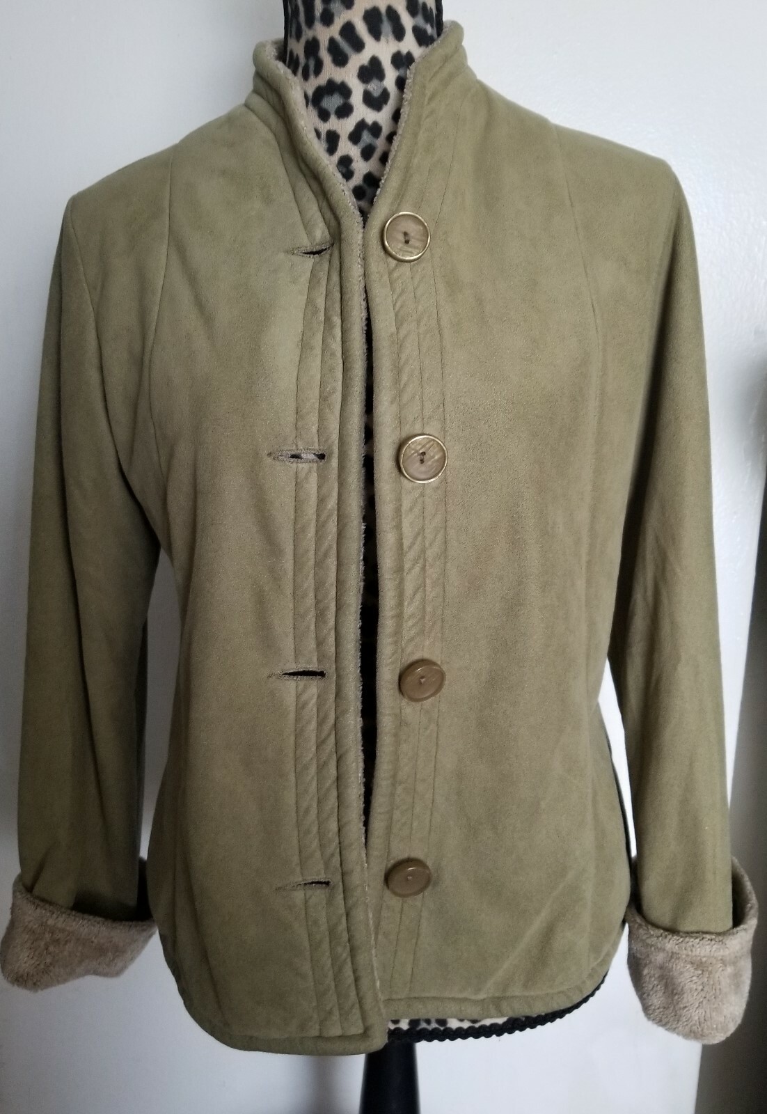 Maralyce Ferree Women's Long Sleeve Button Down Green… - Gem