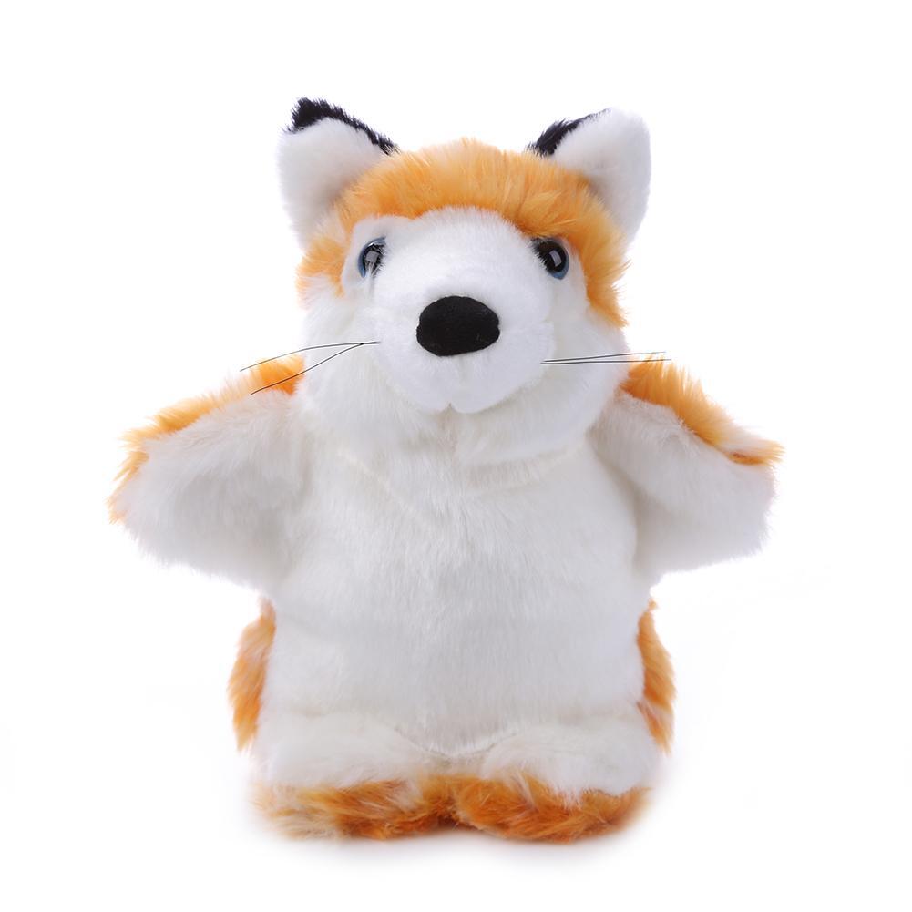 Cute Fox Hand Puppet Baby Kids Soft Doll Plush Educational Toys (Brown ...