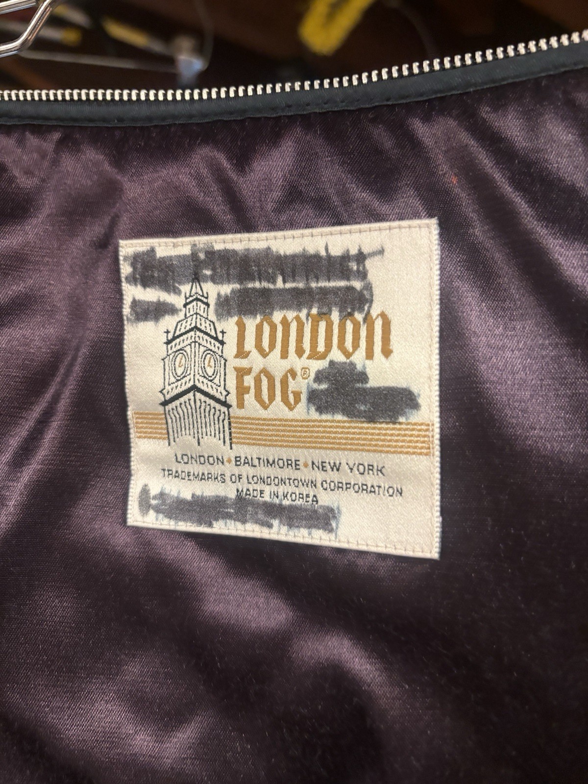 1984 Vintage London fog Zipper Raincoat Liner - Gem