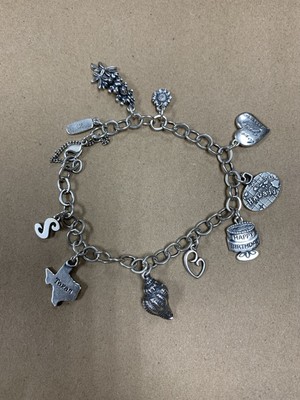 James Avery 925 Forged Link Charm Bracelet W/ Charms | eBay