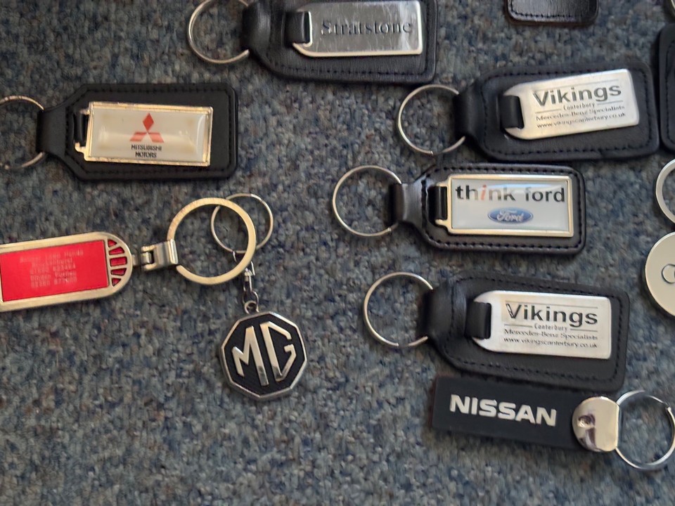 Car Keyrings Job Lot Bundle Auto Vehicle Mercedes MG Audi ford Keyring ...
