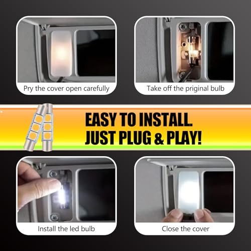 10 PCS Car 28mm LED Reading Light, 3SMD 180 Degree High-brightness Plug-and | eBay