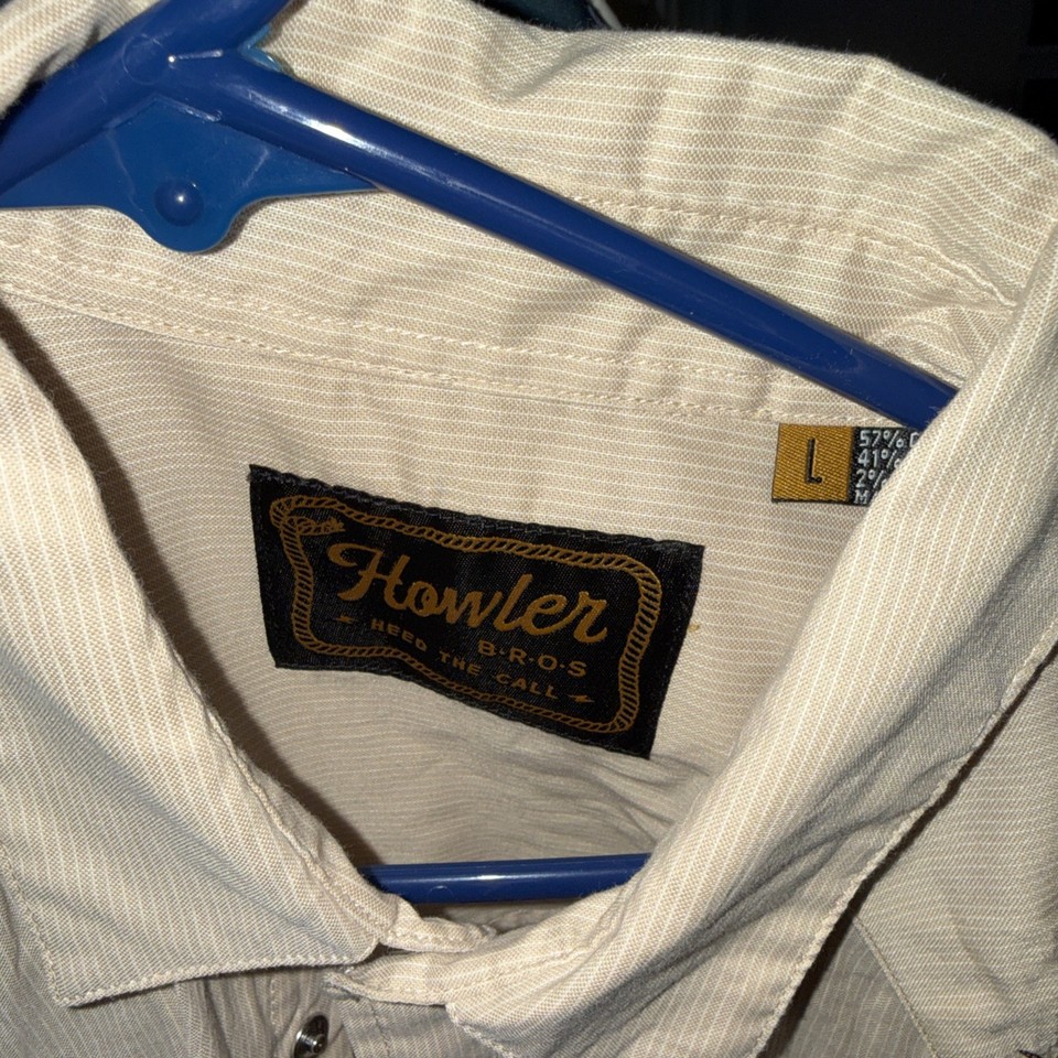 Howler Brothers Crosscut Tiger Moth Embroider Western Pearl Snap L ...