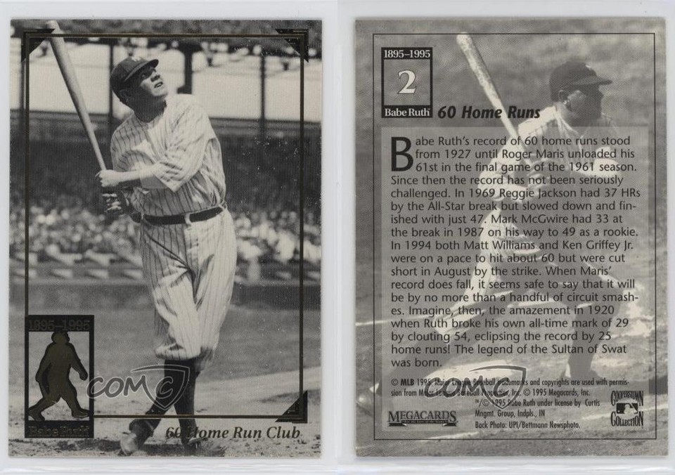 1995 Megacards Babe Ruth Babe Ruth #2 HOF 0uf1 | eBay