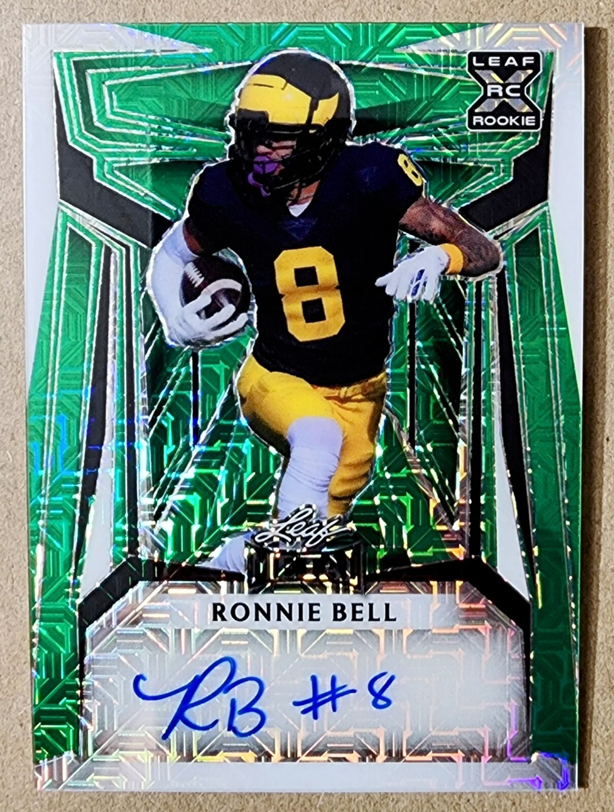 2023 Leaf Metal Ronnie Bell Green Mojo Auto RC 1/3 BA-RB2 49ers XRC ...