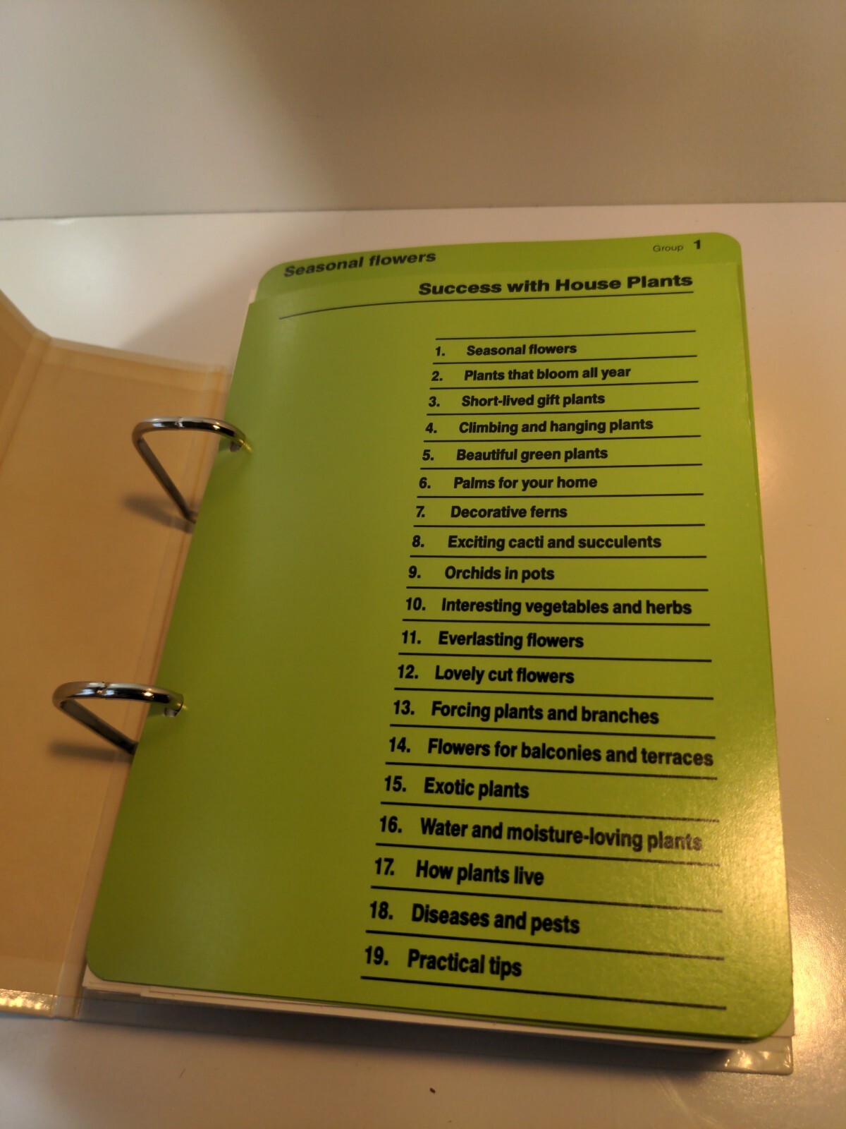 Success with House Plants Binder of Cards/ Gardening Made Easy plus ...