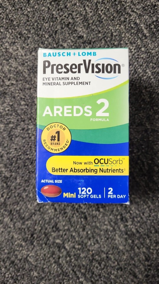 PreserVision Areds 2 Eye Vitamin and Mineral - 120 Softgels Exp 4/24 ...