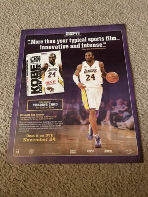 Vintage 2009 KOBE BRYANT "DOIN' WORK" DVD & TRADING CARD PRINT AD 10x12 ...