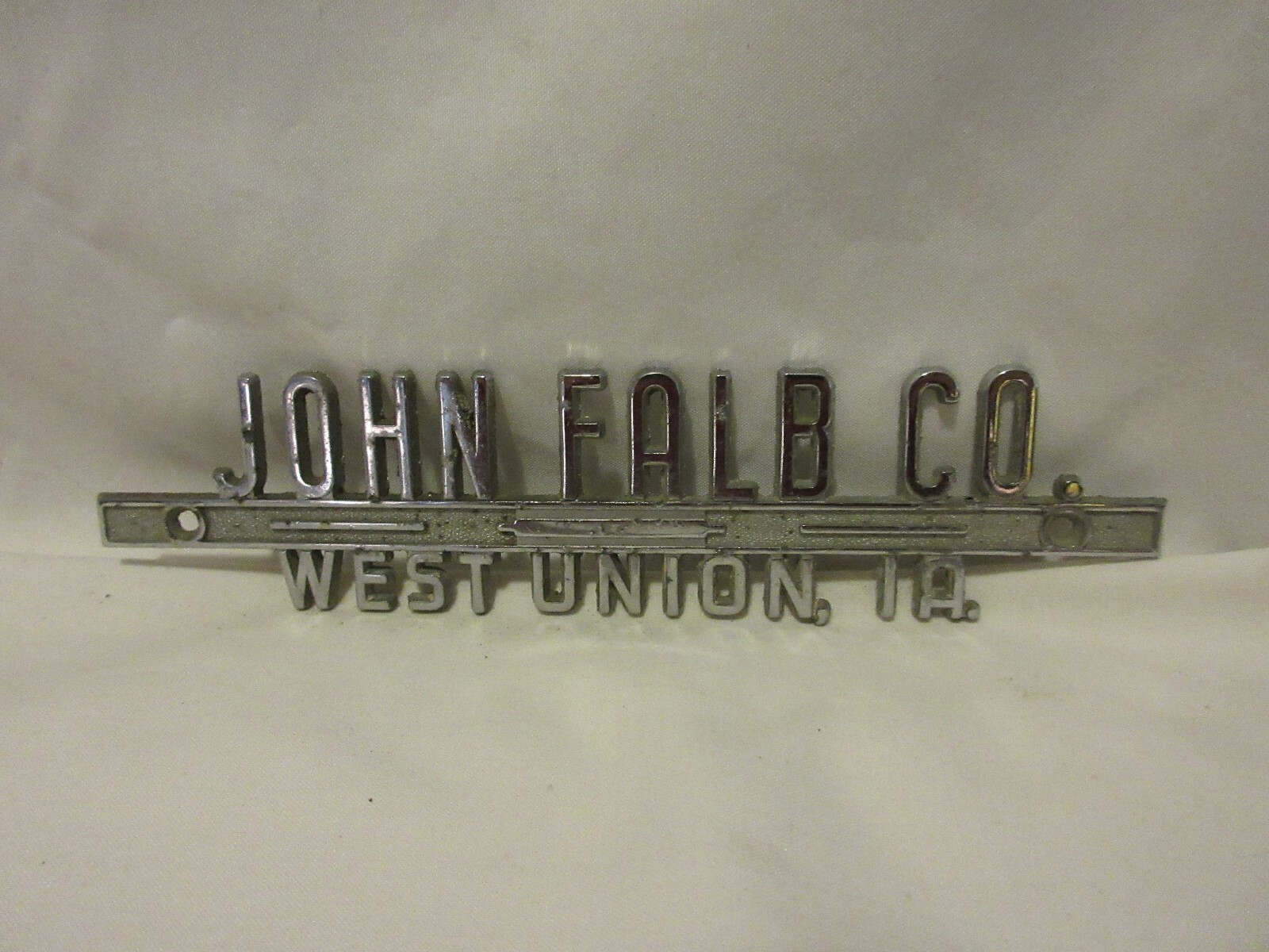 Vintage John Falb Co. West Union, IA. Auto Dealer Emblem | eBay