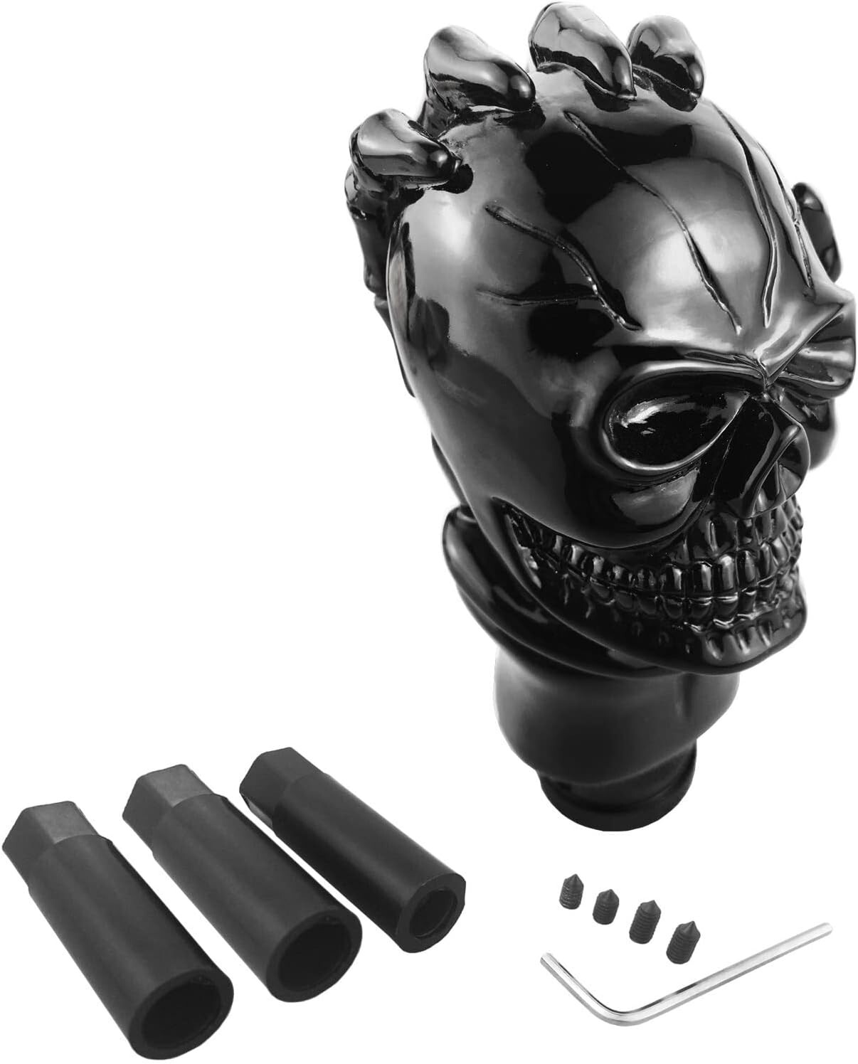 Black Skull Shifter Knob Lever Universal Pilot Skeleton Gear Shift ...