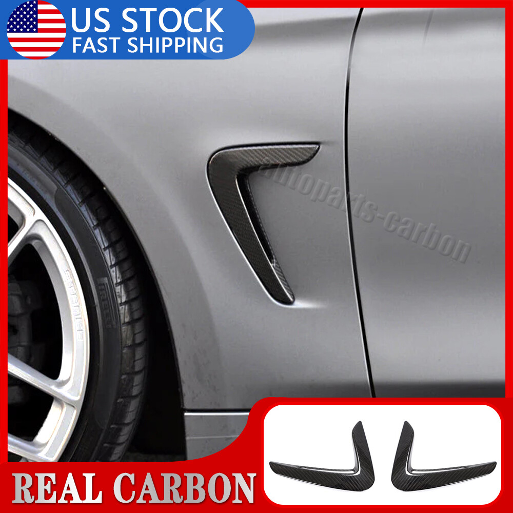 Real Carbon Fiber Side Fender Vent Trim For BMW F32 F33 F36 440i 4 ...