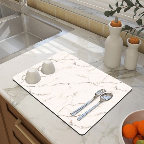 Non-Slip Marble Pattern Placemat PVC Tableware Mat Dining Table Mat ...