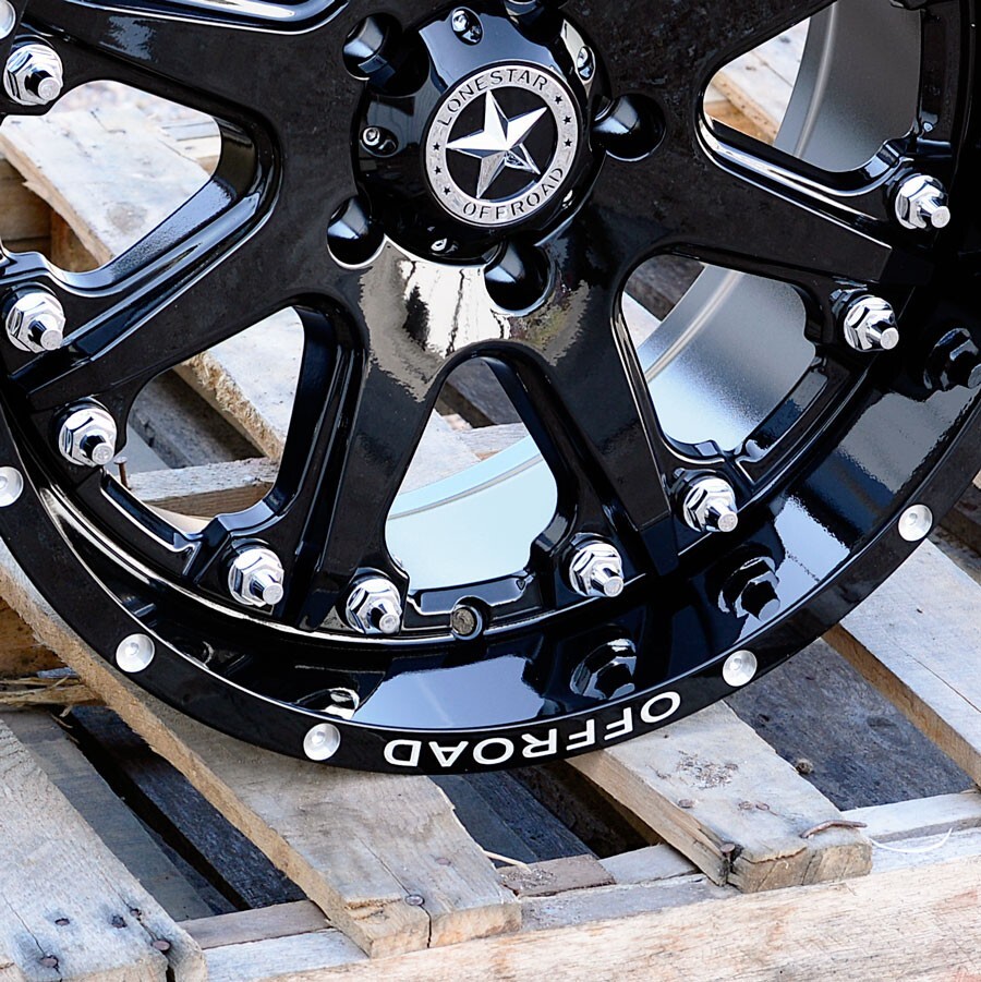 20" Gloss Black Lonestar Bandit Wheels 20x9 5x5.5 0mm fit Dodge RAM ...