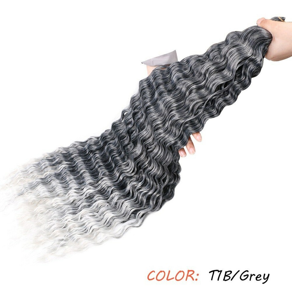 32 Inch Synthetic Deep Wave Hair Crochet Braids Wave Braiding Hair ...