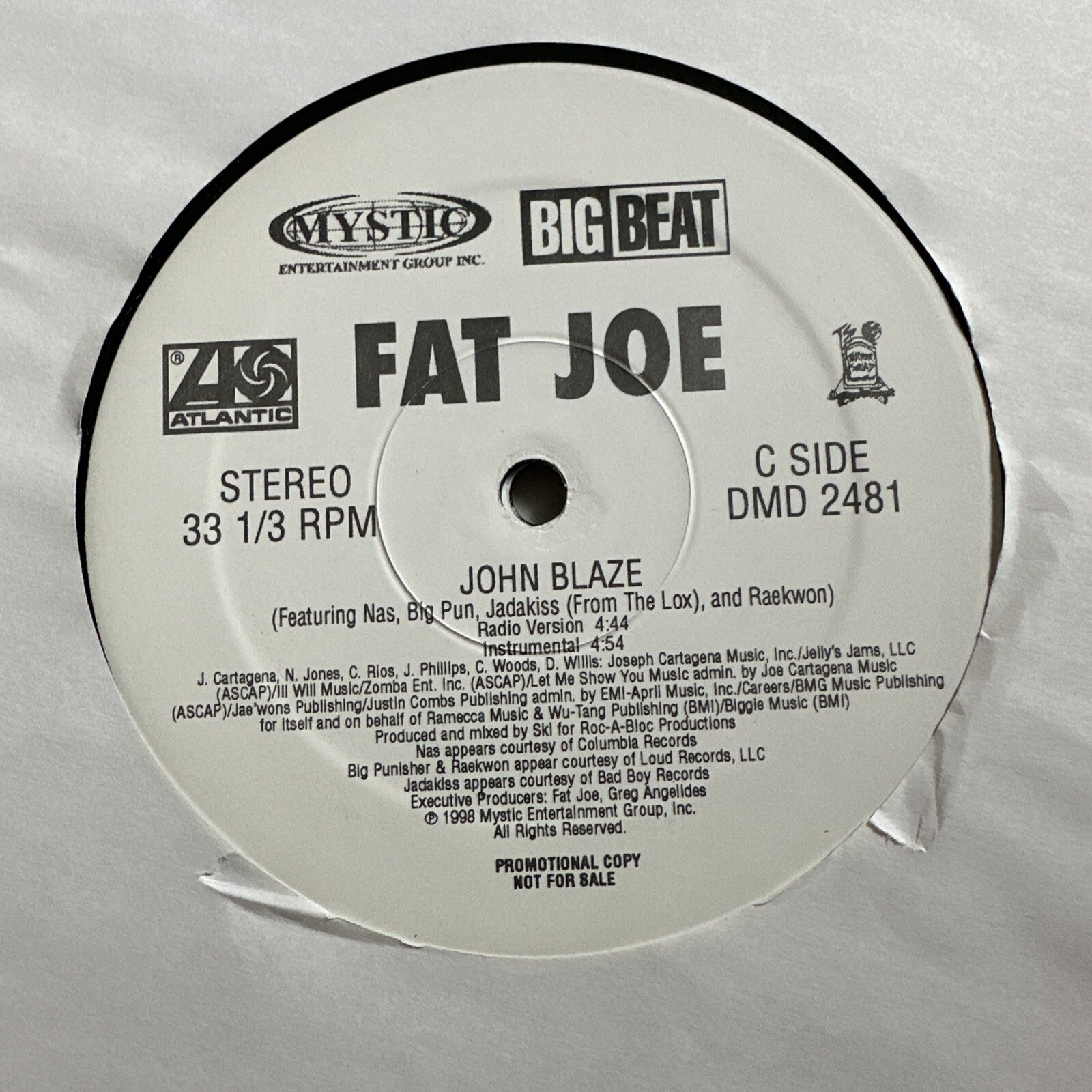Fat Joe - Don Cartagena/John Blaze Ft. Puff Daddy, Nas 2x12” Promo VG+ (S51) | eBay