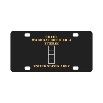 License plate -Army - Chief Warrant Officer 4 - CW04 - Veteran - Flat ...
