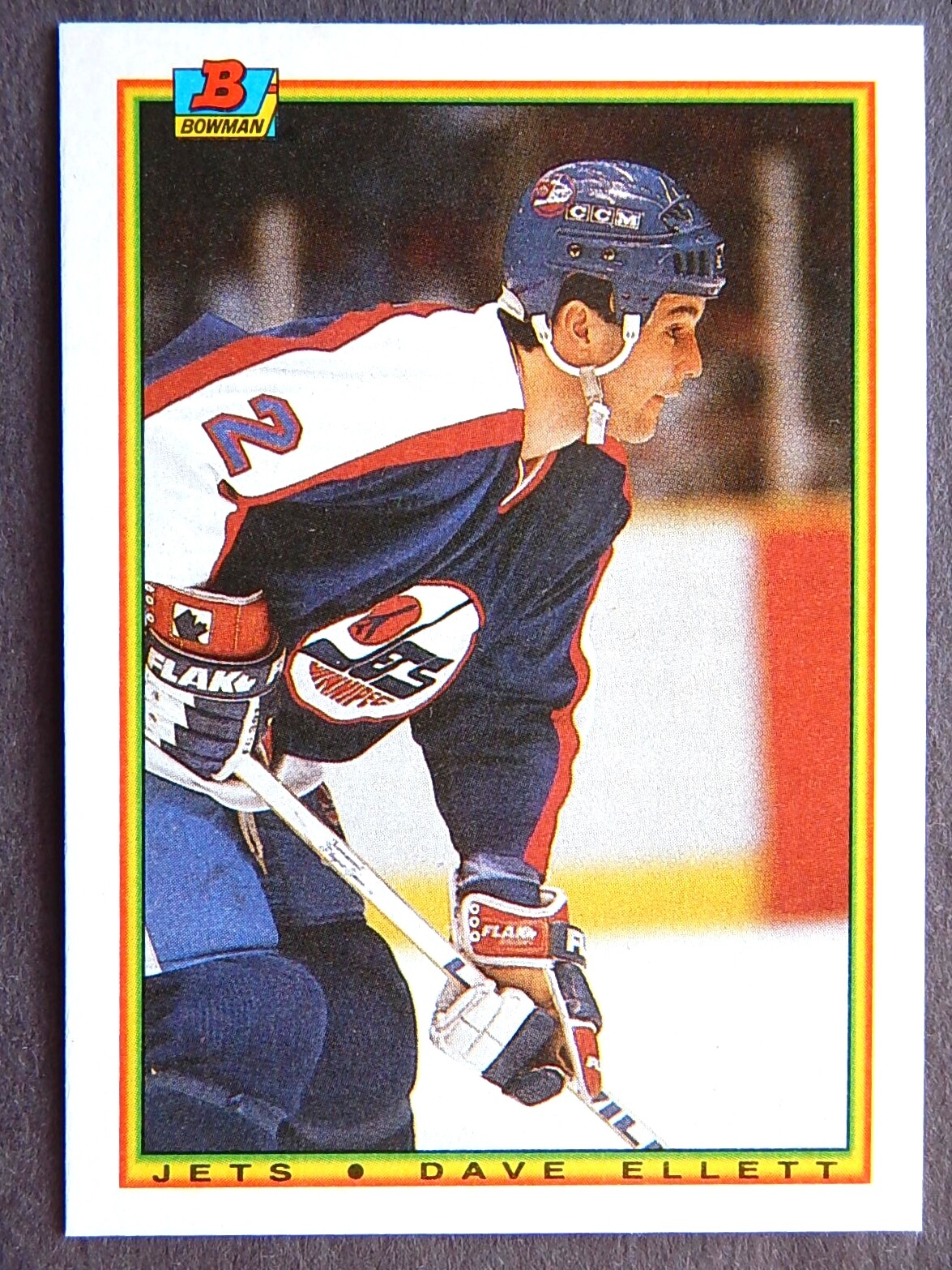Dave Ellett #132 Bowman 1990 Hockey Card (Winnipeg Jets) VG | eBay