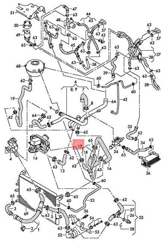 Genuine VW Coolant Hose With Coolant Regulator 7E0122096K | eBay