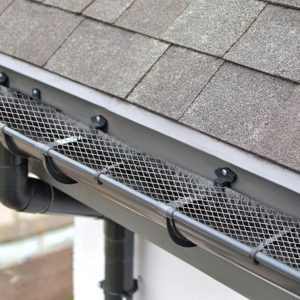 5Inch*50Ft Aluminum Gutter Guard Mesh with Gloves Filter Net Cover ...