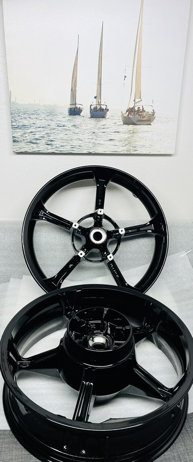 HARLEY CVO LIMITED TOURING CUSTOM Black WHEELS 2009-25 TOMAHAWK RIMS ...